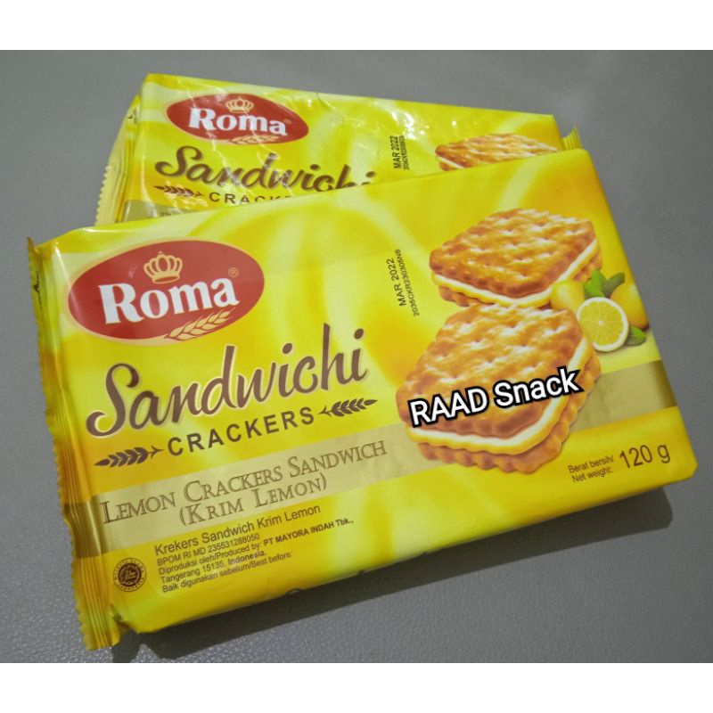 Jual ROMA Sandwichi ( Crackers Sandwich Krim Lemon ) | Shopee Indonesia