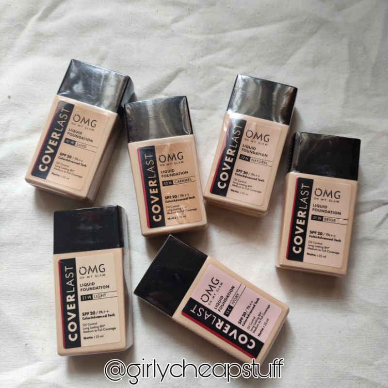 Jual OMG Oh My Glam Coverlast Liquid Foundation SPF 20 Oil Control ...