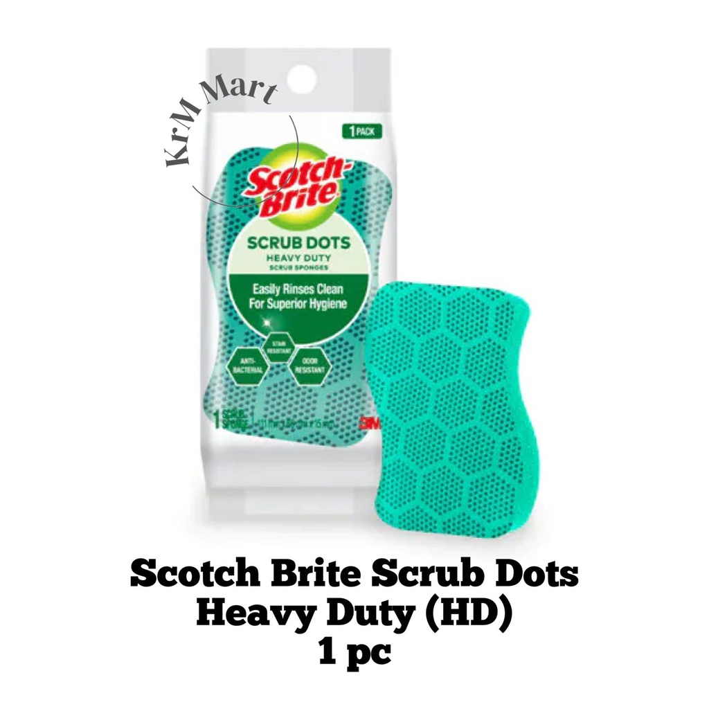 Jual Scotch Brite Scrub Dots Heavy Duty HD spon busa cuci piring 3M ...