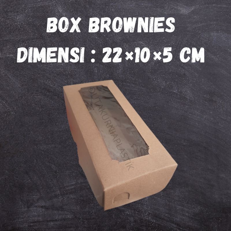 Jual (Isi 5) BOX BROWNIES KRAFT / DUS BOLEN KRAFT / KARDUS DONAT ...