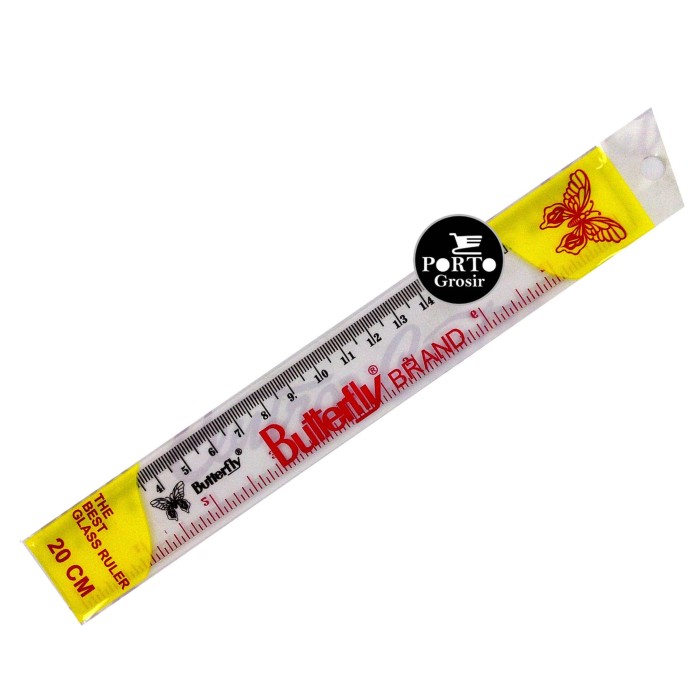Jual Butterfly 20 cm Penggaris Bening 20cm Clear Plastic Ruler | Shopee ...