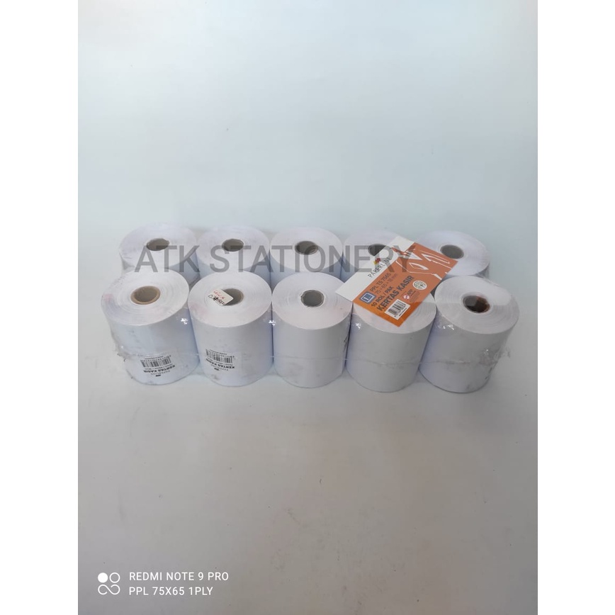 Jual KERTAS STRUK KASIR TELSTRUK PAPER ROLL MERK PAPERLINE 75mm x 65mm ...