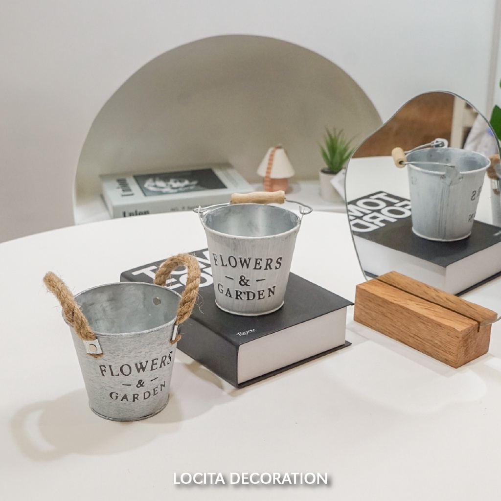 Jual Pot Flower Garden/ Pot Kaleng Vintage/ Vas Tanaman Artificial ...