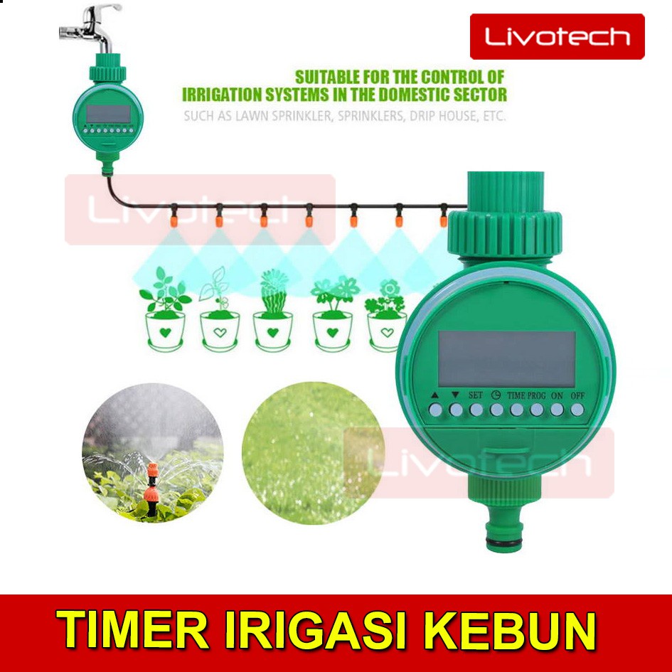 Jual Timer Irigasi Digital Pengontrol Stop Kran Kebun Otomatis Water ...
