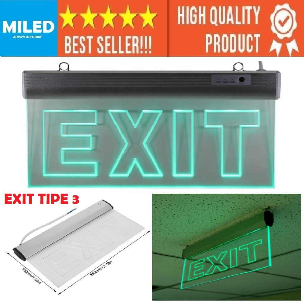 Jual LAMPU EMERGENCY SIMBOL PETUNJUK ARAH JALAN KELUAR / LAMPU EXIT ...