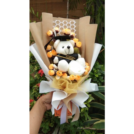 Jual Buket Bucket Boneka Wisuda Besar Bunga Mawar | Shopee Indonesia