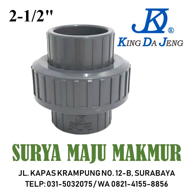 Jual Water Mur kdj Watermur Watermor union socket PVC ukuran 2 1/2" 2.5 ...