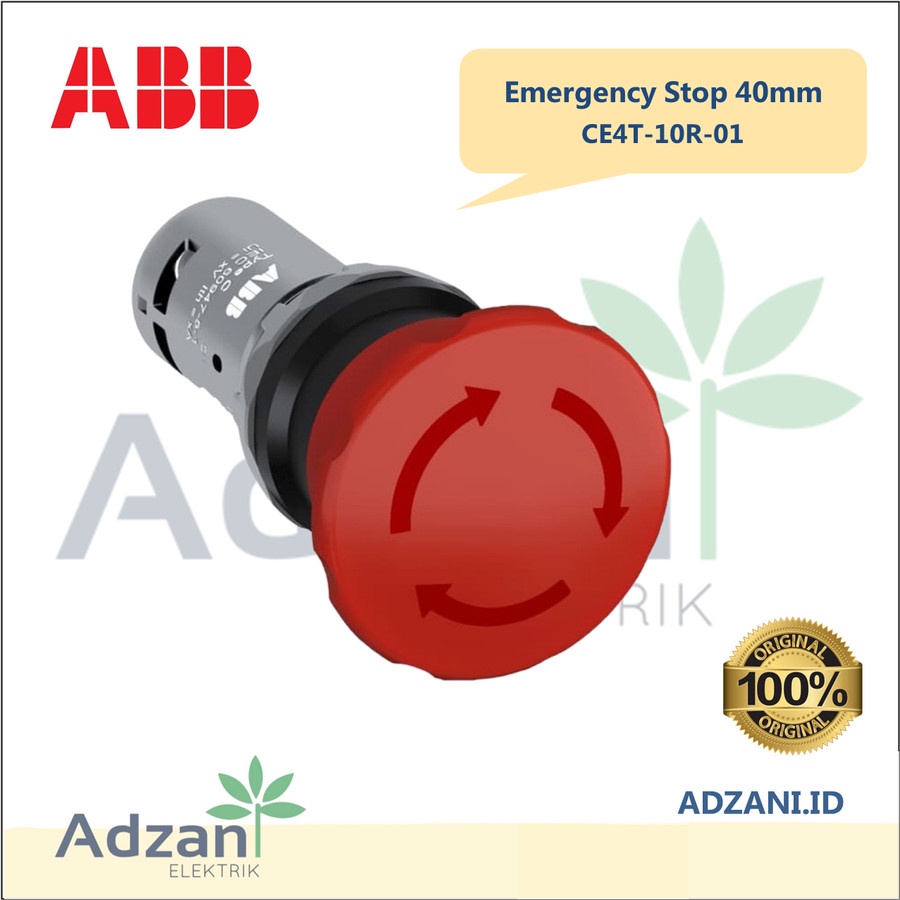 Jual [ABB] Emergency Stop 40mm CE4T-10R-01 1SFA619550R1041 | Shopee ...