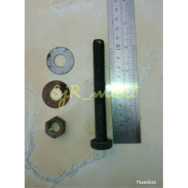 Jual BAUT TEMBOK 10 Cm 19 Mili Mm / BAUT RODA GEROBAK / Baut Baja ...