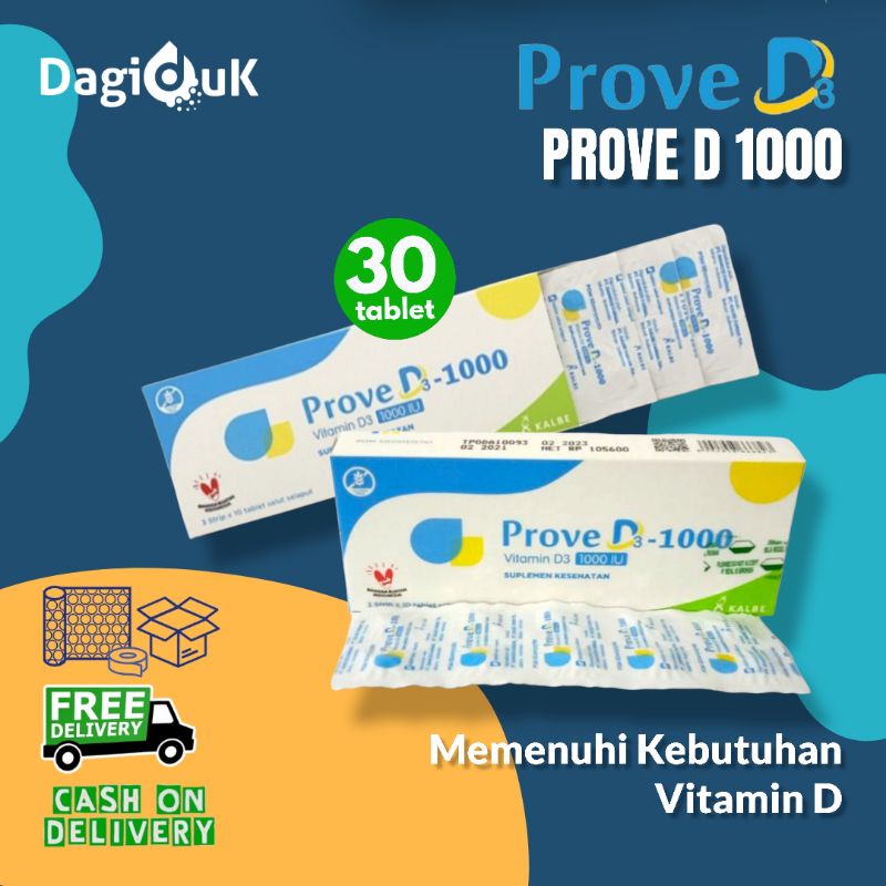 Jual Prove D3 1000 IU Vitamin D 1 Box 30 Tablet | Shopee Indonesia