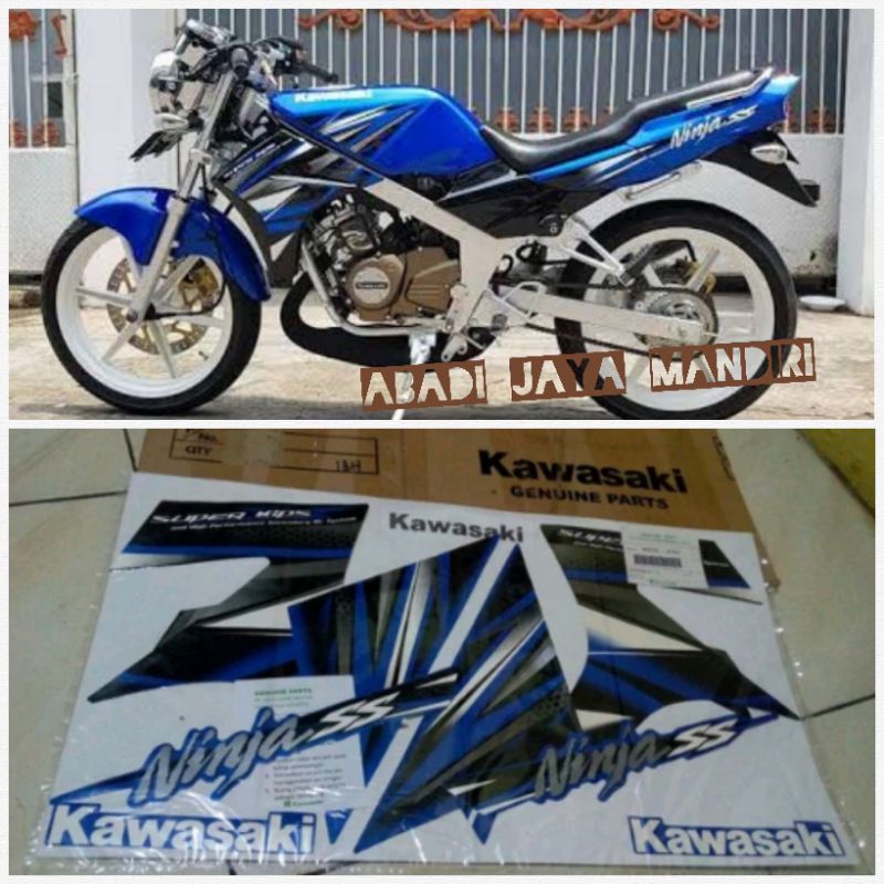 Jual STRIPING LIS BODY STIKER KAWASAKI NINJA SS BIRU 2013 2014 ASLI ...