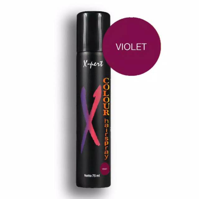 Jual HAIRSPRAY X-PERT WARNA VIOLET 75ML / HAIRSPRAY WARNA SEMENTARA ...