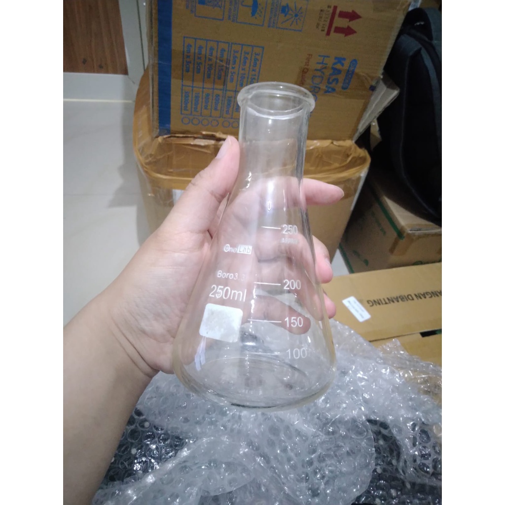 Jual labu tabung Erlenmeyer Erlemeyer flash 250ml 250 ml | Shopee Indonesia