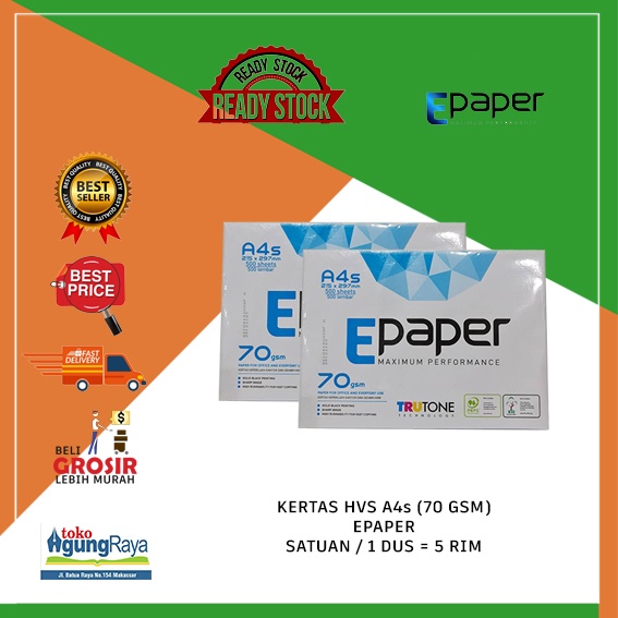 Jual [DUS] KERTAS HVS A4S - EPAPER | Shopee Indonesia