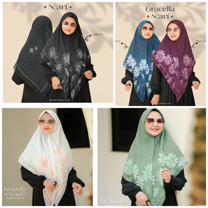 Jual Gracella Scarf by Azzahra Premium Syarii | Shopee Indonesia