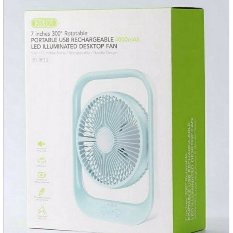 Jual Kipas Mini Fan Robot RT-BF13 4000mAh Portable Original | Shopee ...