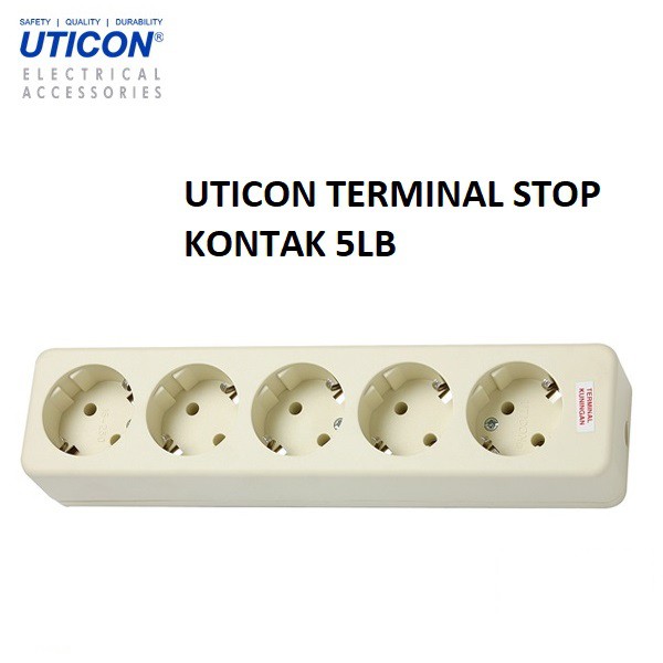 Jual UTICON Stop Kontak 5 Lubang - Terminal Kuningan Colokan Listrik ST 158 | Shopee Indonesia