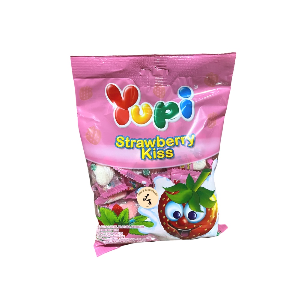 Jual Permen Yupi Strawberry Kiss/Fruitty Puff/Mango Kiss 1 Bungkus ...