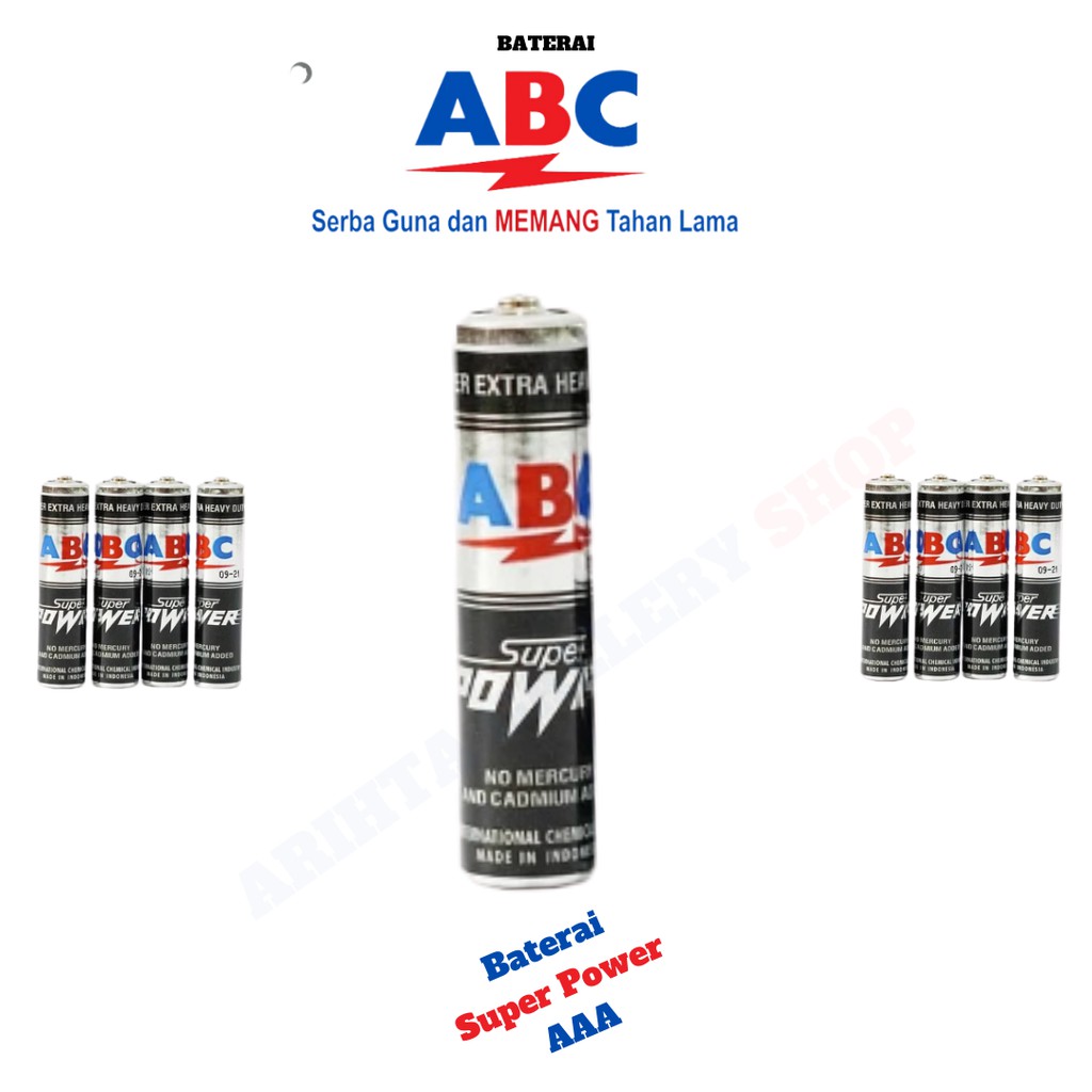 Jual Baterai ABC AAA (A3) Super Power Asli Serba Guna/ Baterai Remot | Shopee Indonesia