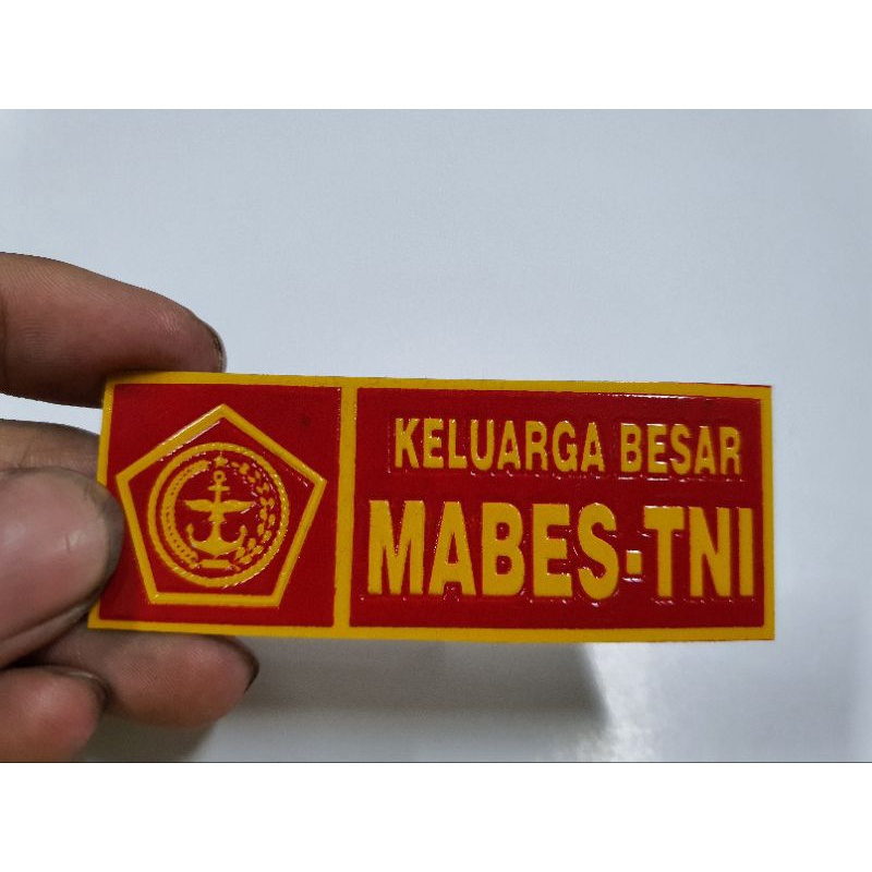 Jual Stiker plat embos Keluarga besar Mabes TNI | Stiker plat motor ...