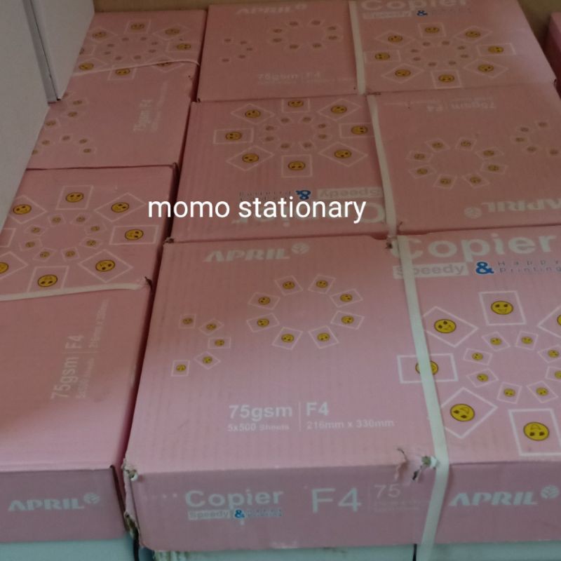 Jual [1 box] Kertas hvs Happy F4 panjang print fotocopy April copier F4 ...