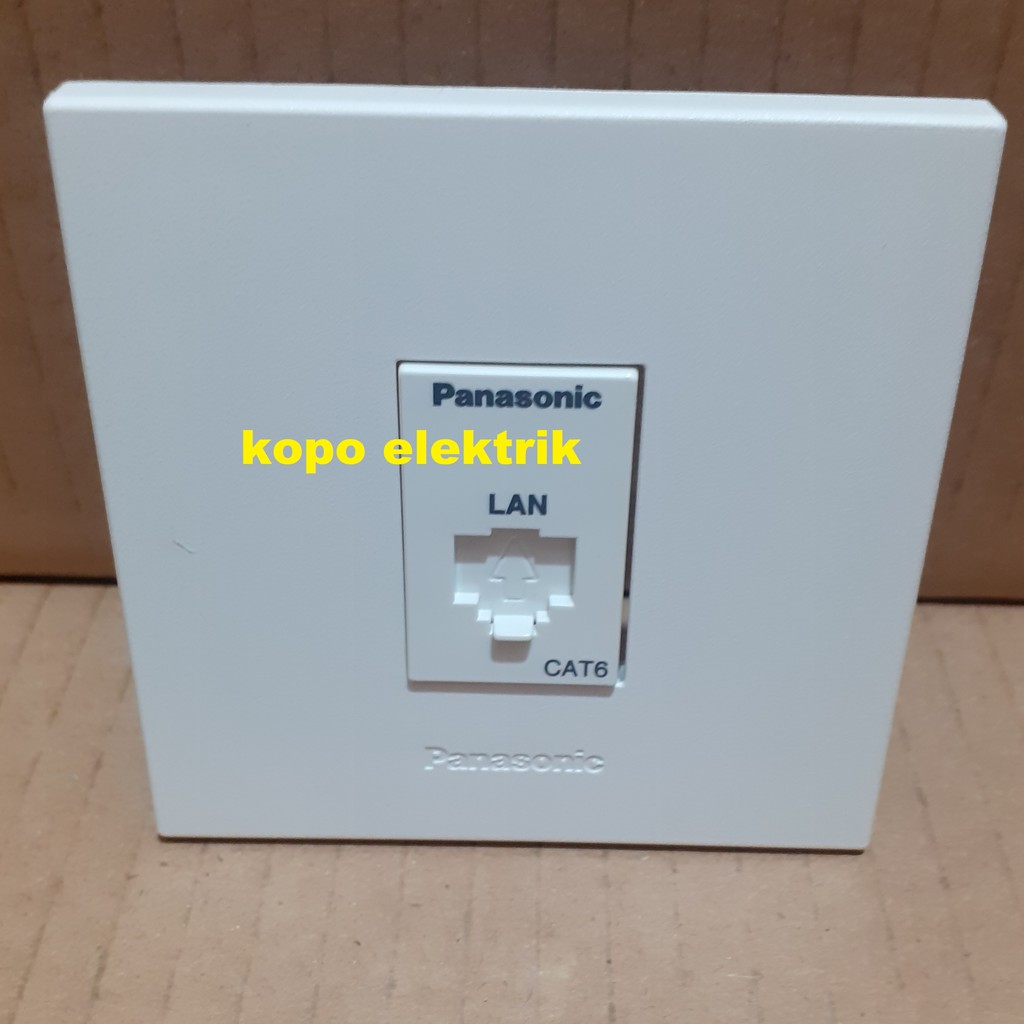 Jual Panasonic Soket LAN Cat6 Outlet Data CAT6 Tanam Style White SIngle ...