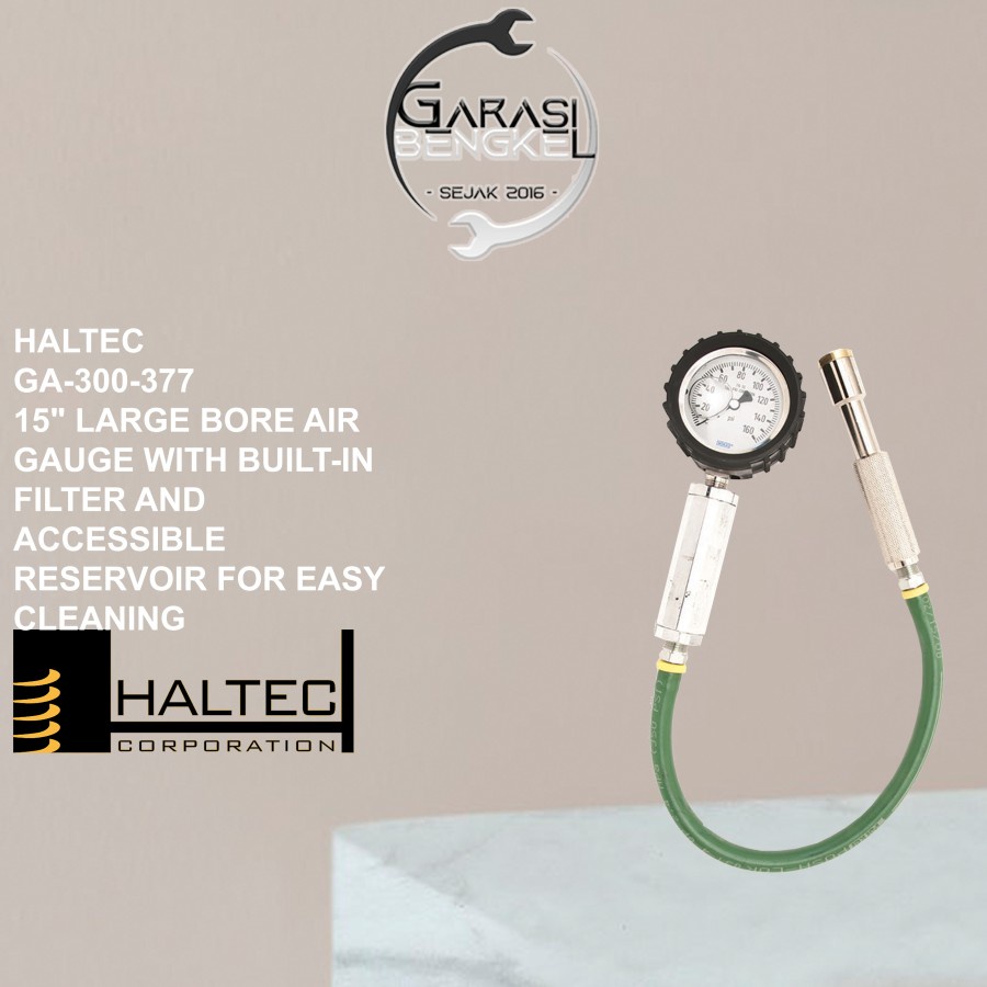 Jual Haltec GA-300-377 Pressure Gauge - Ukuran Angin Ban OTR LARGE BORE | Shopee Indonesia