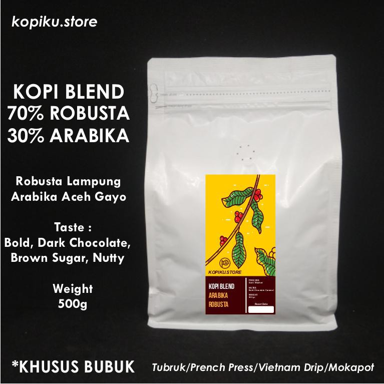 Jual Kopi Blend 70% Robusta + 30% Arabika 500g (Biji / Bubuk) | Shopee ...