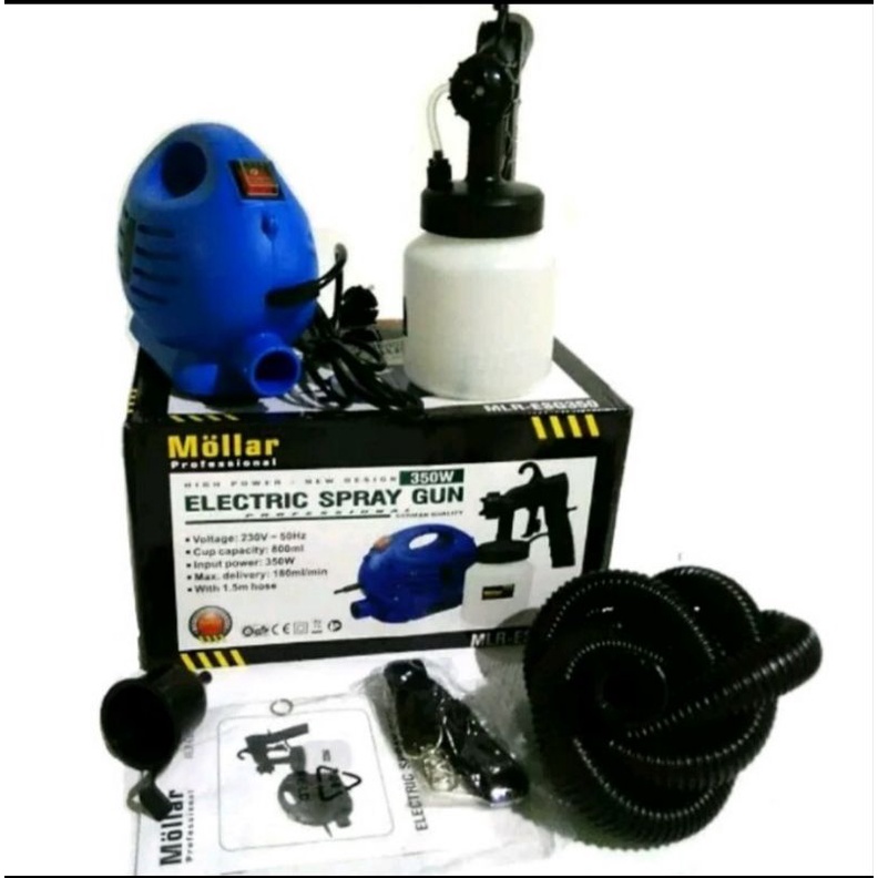Jual MOLLAR ESG350 Spray gun lengkap dengan kompresor dan selang ...