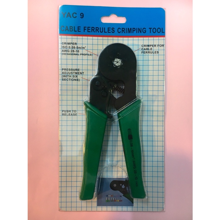 Jual Tang Skun Segi Enam Cable ferrules crimping toll tipe YAC 9 Tang ...