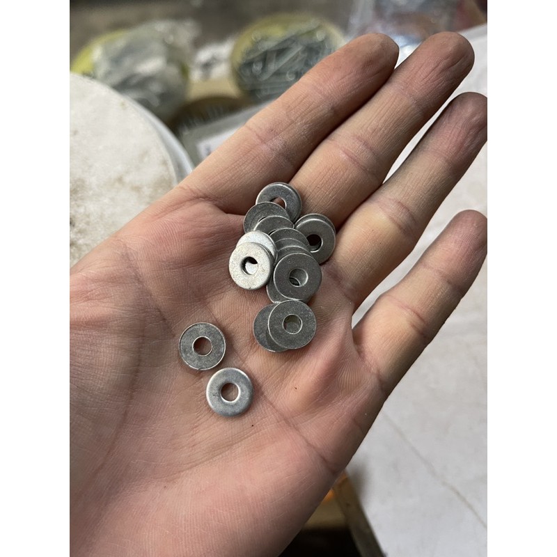 Jual RING M4 PUTIH - RING PLAT KUNCI 7 BESI PUTIH - RING 4 MILLI ISI ...