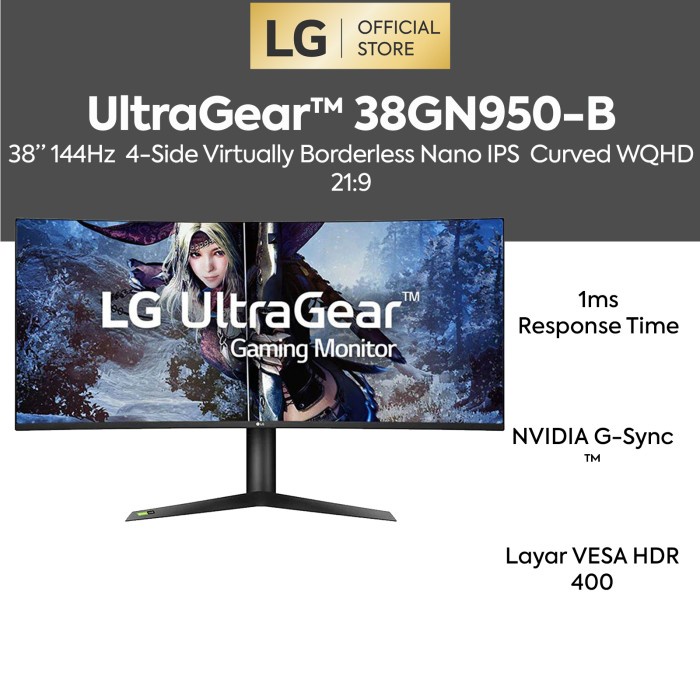 Jual LG UltraGear™ 38GN950-B 38" WQHD Nano IPS 1ms with NVIDIA G-Sync ...