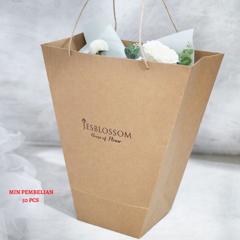 Jual CUSTOM PAPER BAG BOUQUET / CUSTOM PAPER BAG BUKET BUNGA / CUSTOM ...