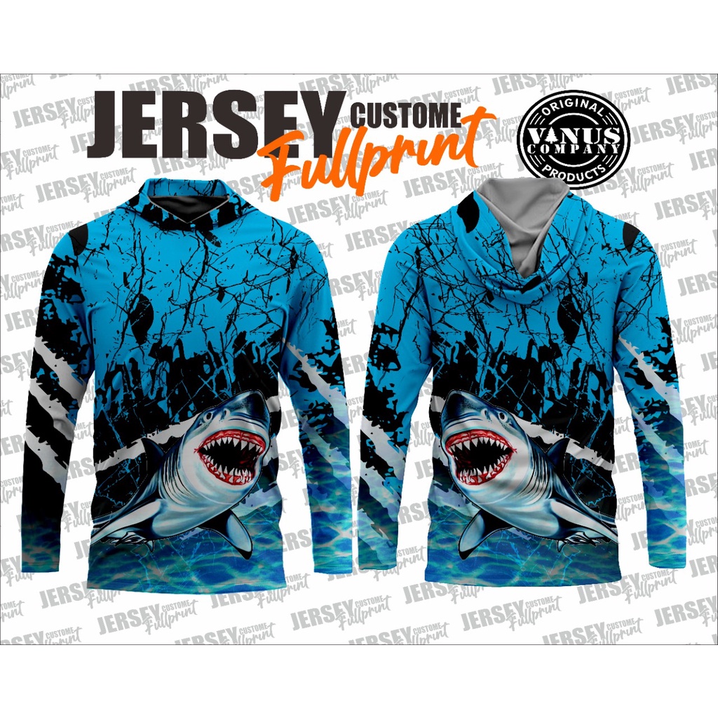 Jual Jersey Mancing Special September Motif Ikan Hiu | Shopee Indonesia