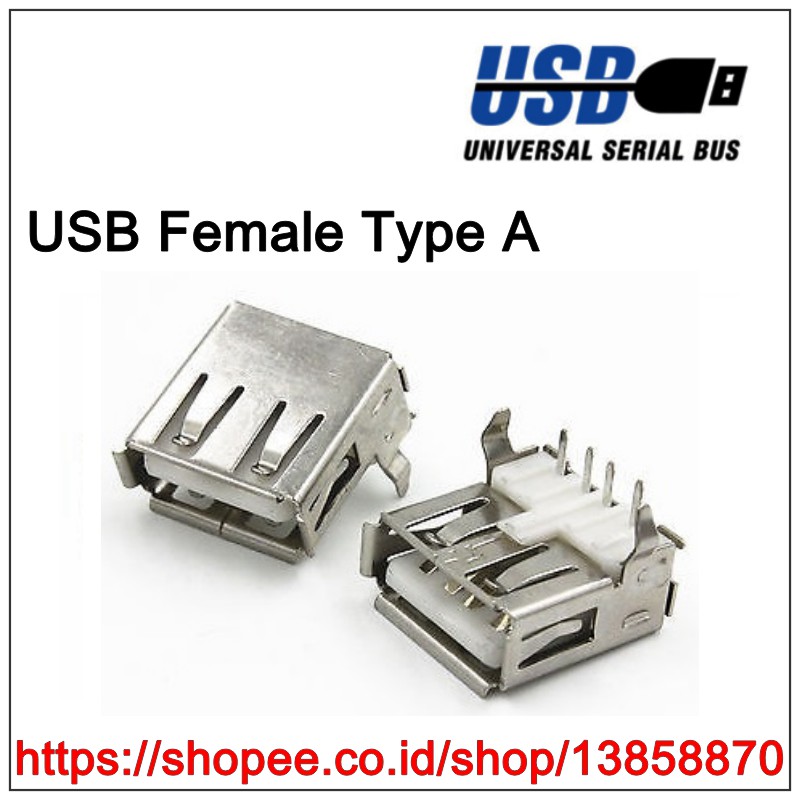 Jual Socket Connector Usb Female Type A - 90 Degrees Square | Shopee Indonesia