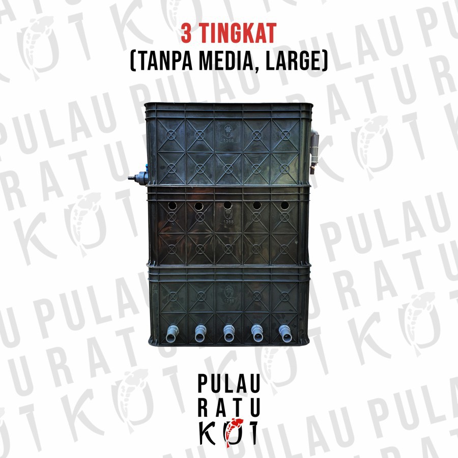 Jual (Large) Trickle Filter Kolam Ikan TANPA MEDIA 2–5 Tingkat Bakki ...