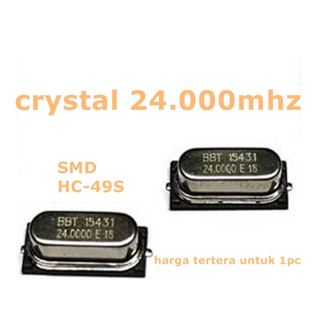 Jual Xtal 24 mhz smd Crystal Crystall kristal 24MHz SMD 24.000mhz 24000mhz | Shopee Indonesia