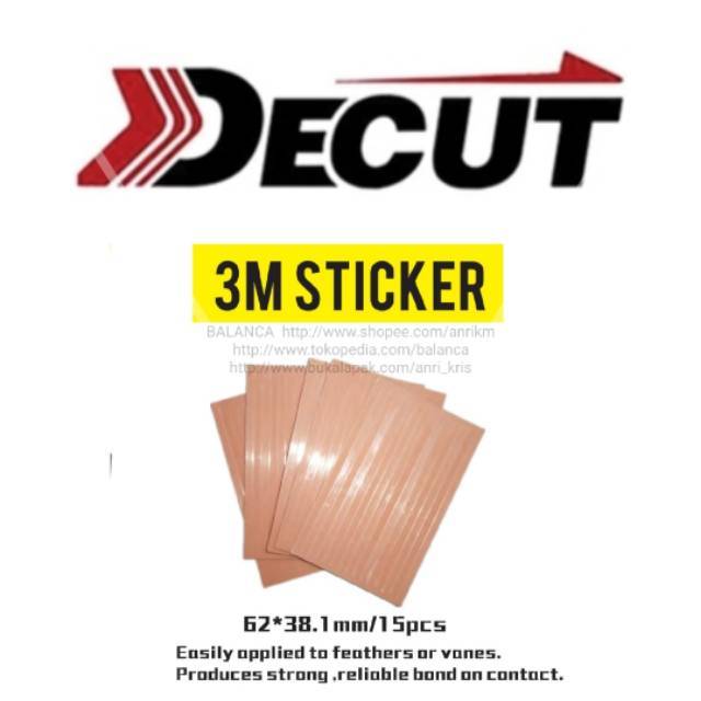 Jual DECUT 3M STICKER Double Side Tape for Spin Wing Vanes Fletching ...