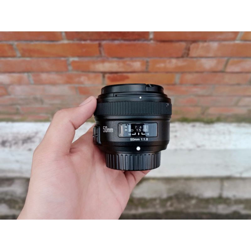 Jual Lensa Fix Yn 50mm Nikon F1.8 Mulus Normal Banyak Bonus nya ...