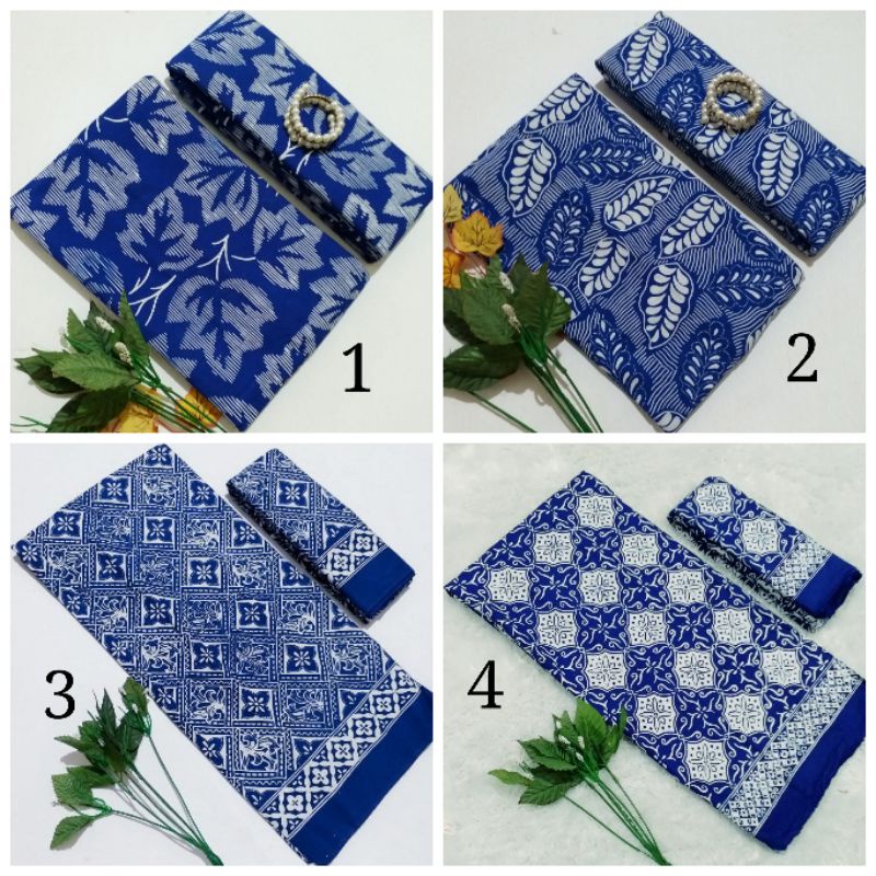 Jual Kain Batik Cap Biru BCA Bahan Batik Warna Biru Kain Batik Cap Biru ...