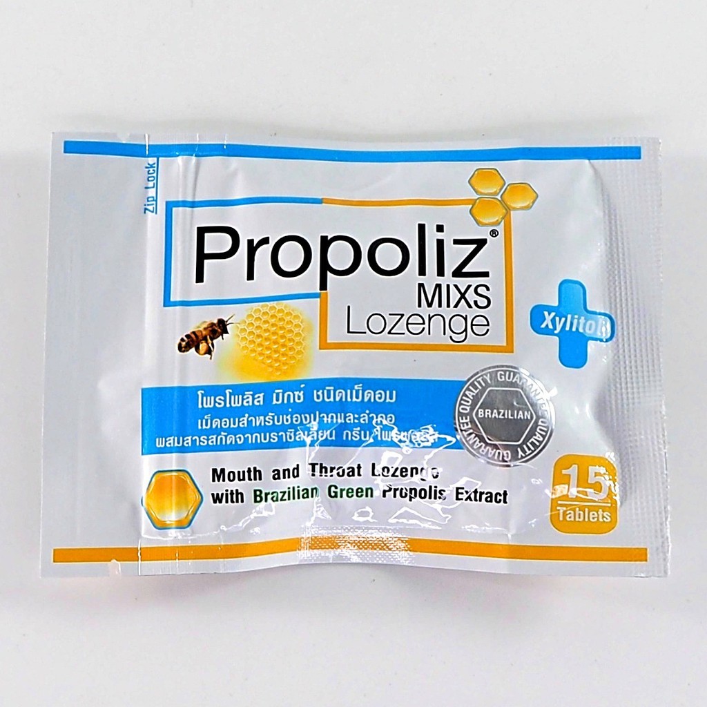 Jual Propoliz Mixs Lozenge 15s - Permen Tenggorokan Propolis Thai ORI ...