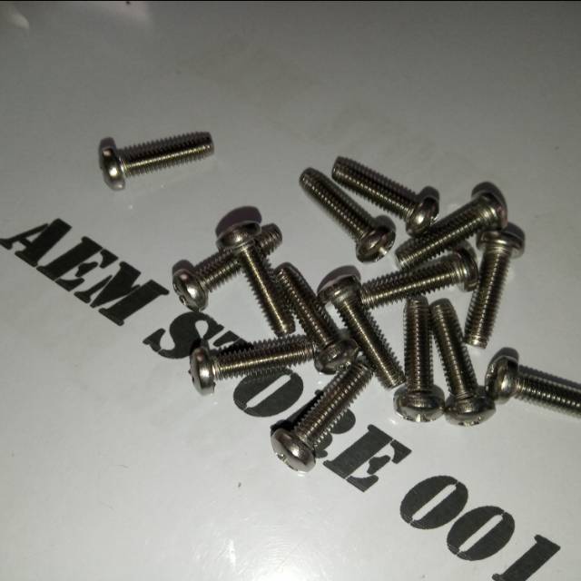 Jual Baut JP M4 X 15 (1.5cm) stainless 304 pan screw | Shopee Indonesia