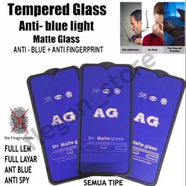 Jual Tempered Glass Oppo A3S Matte Anti Blue + Anti Minyak - SC ...