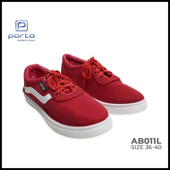 Jual Porto - Special Red Edition Sepatu Sneakers Olahraga Wanita Ab011L ...