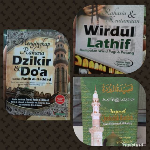 Jual Satu paket 3 buku rahasia zikir dan doa dalam ratib al haddad dan terjemah wirdul latif ...