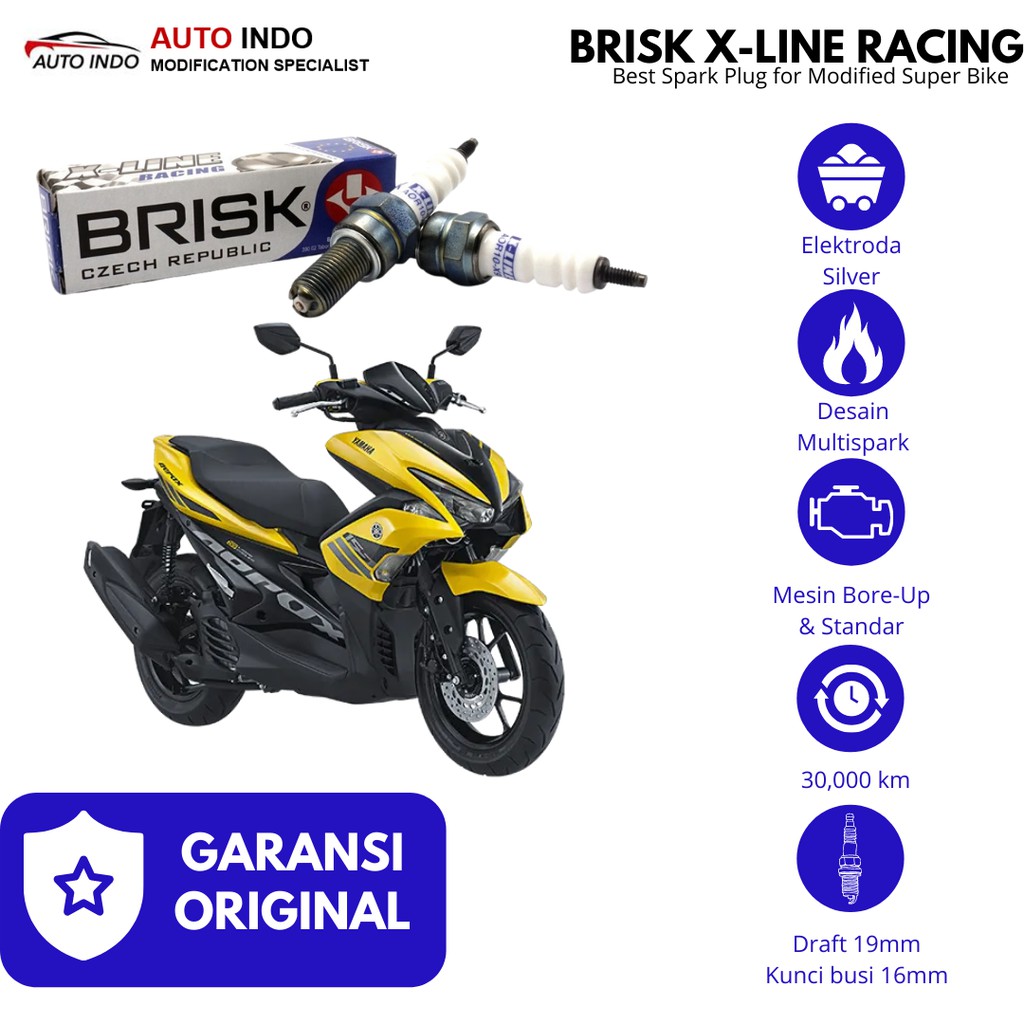 Jual Busi Motor Racing Yamaha Aerox Busi Brisk X-line Xline AOR12-X8 ...