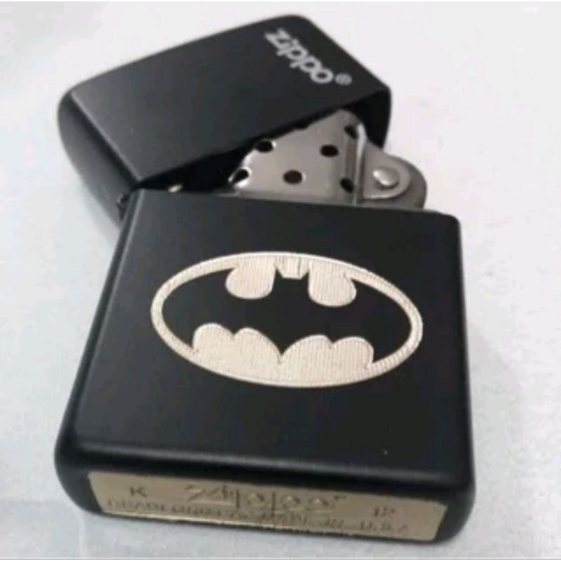 Jual Korek api Zippo Matte Black Grafir Laser Motif Logo BATMAN ...