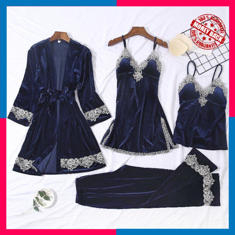 Jual Baju Tidur Piyama Wanita Dewasa Impor Nightgown Autumn Winter Warm ...