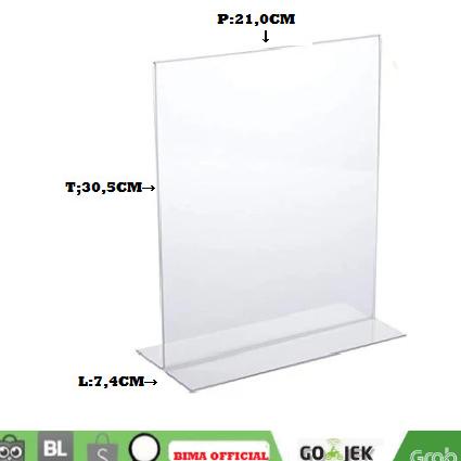Jual Produk Unggulan] AKRILIK BROSUR TYPE-A4T ACRYLIC MENU/LEBEL ...