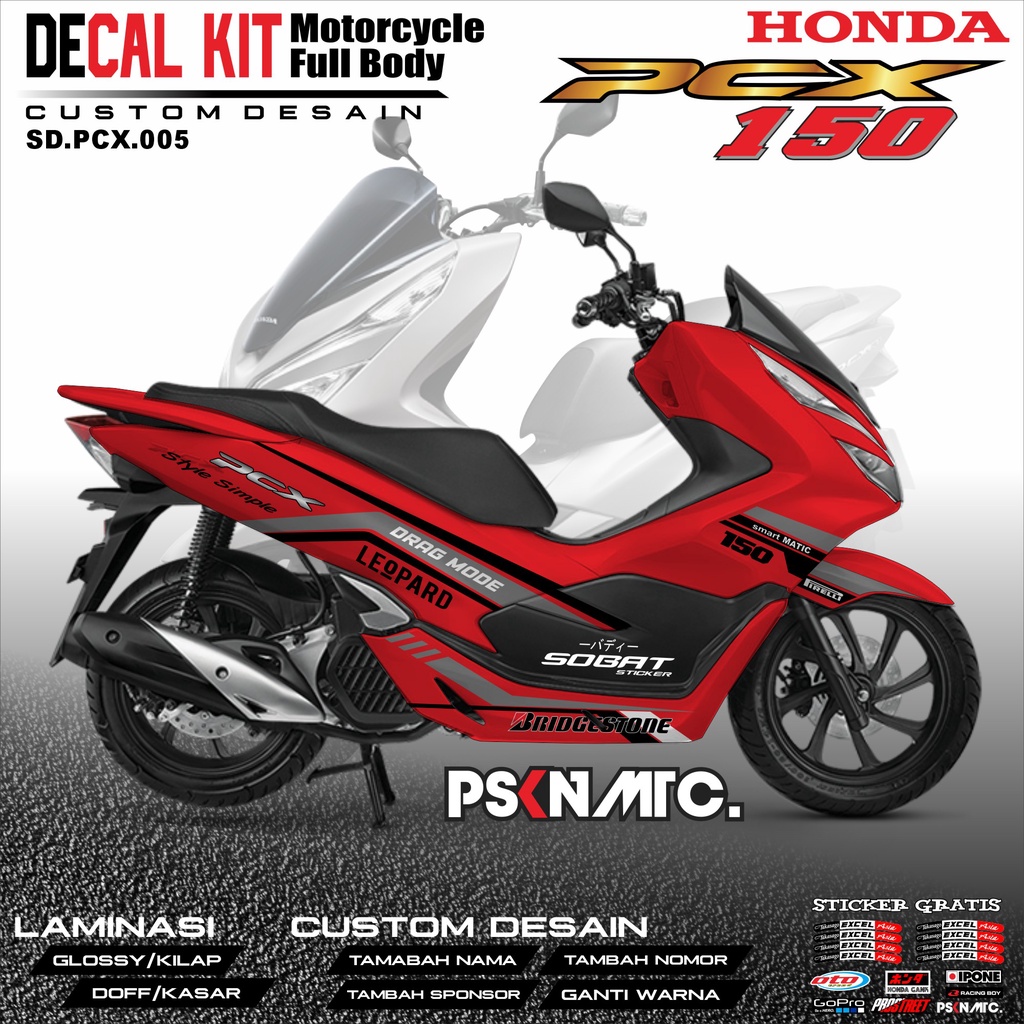 Jual Decal PCX 150 - Dekal Stiker Striping Fullbody Fullblock List ...